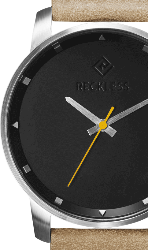 Icarus Sand Watch | Stainless Steel, Genuine Leather. 44mm - Reckless ...